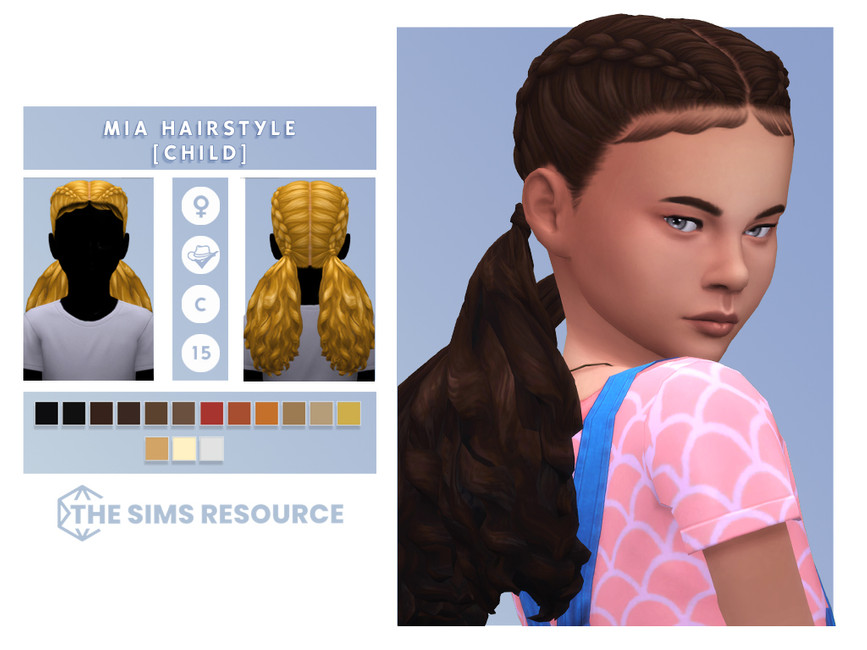 The Sims Resource - Mia Hairstyle (Child)