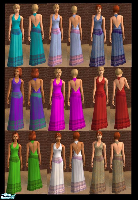 The Sims Resource - Formal Dress Recolors