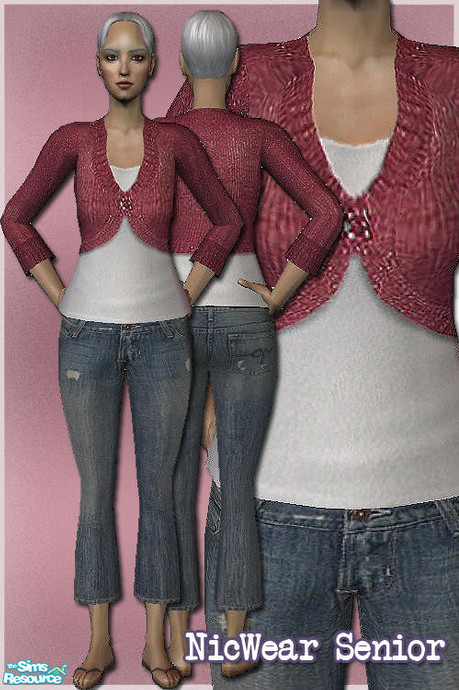 The Sims Resource | Cozy Cardigan And Capris - Individual It