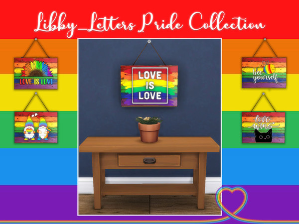 The Sims Resource | Pride Wooden Signs