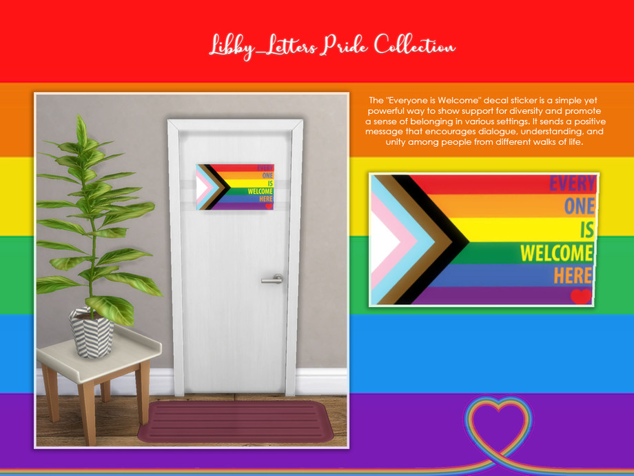 The Sims Resource | Pride Vinyl Wall Sticker