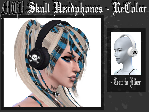 The Sims Resource | Skull Headphones - ReColor (MESH NEEDED)