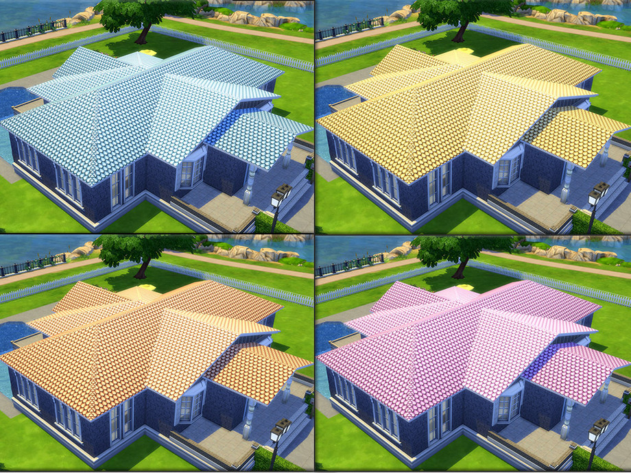 The Sims Resource | MB-Iridescent_Roof_PastelColors