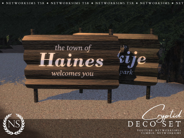 The Sims Resource | Cryptid Welcome Sign