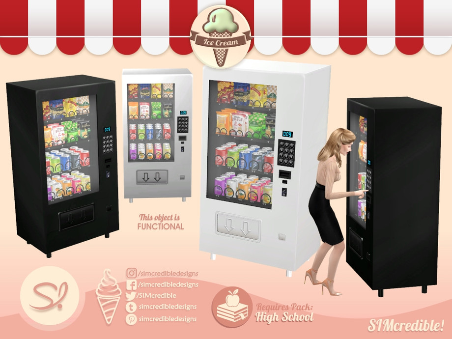 The Sims Resource - Gelatteria Vending Machine - Requires HIGH SCHOOL