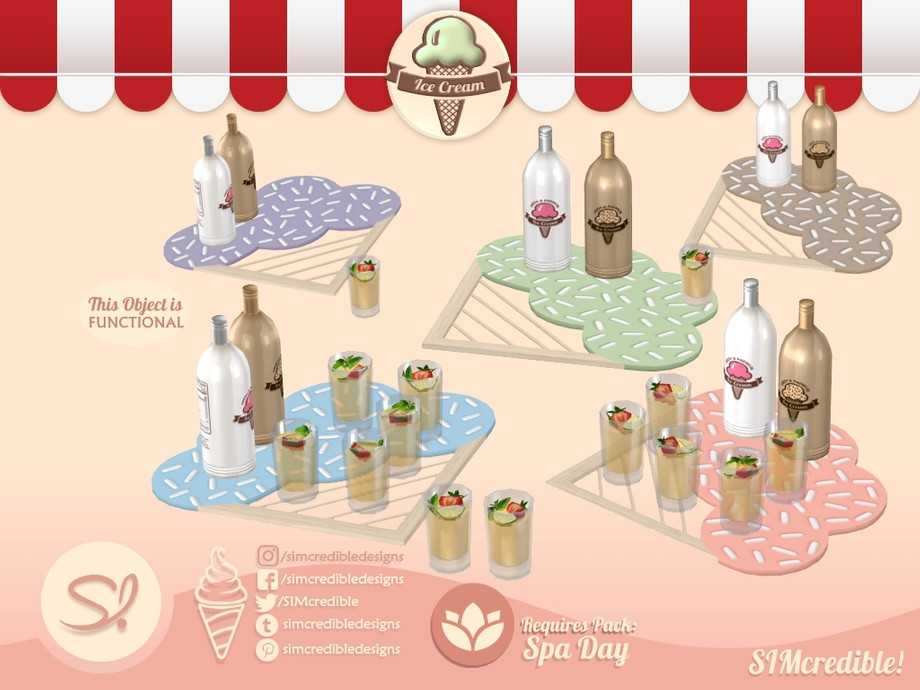 The Sims Resource - Gelatteria Drinks Tray - REQUIRES Spa Day