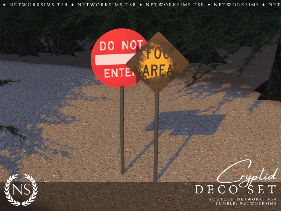 The Sims Resource | Cryptid Small Road Sign