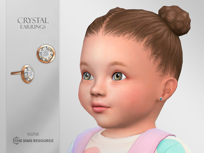 The Sims Resource - Crystal Earrings Infant