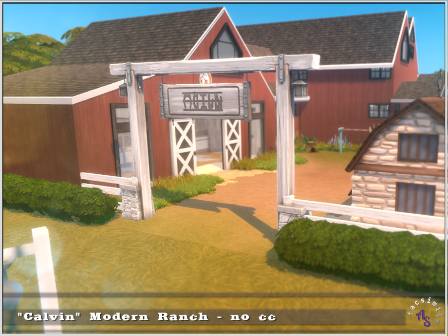The Sims Resource | "Calvin" Modern Ranch (no cc)