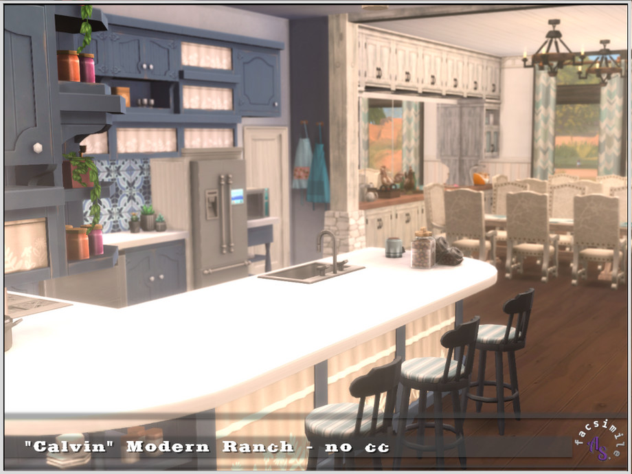 The Sims Resource | "Calvin" Modern Ranch (no cc)
