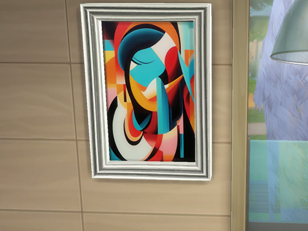 The Sims Resource | The Blues Abstract Painting