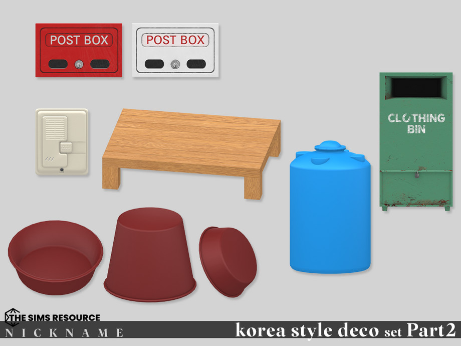 The Sims Resource | korea style deco set_Plastic Basin V3