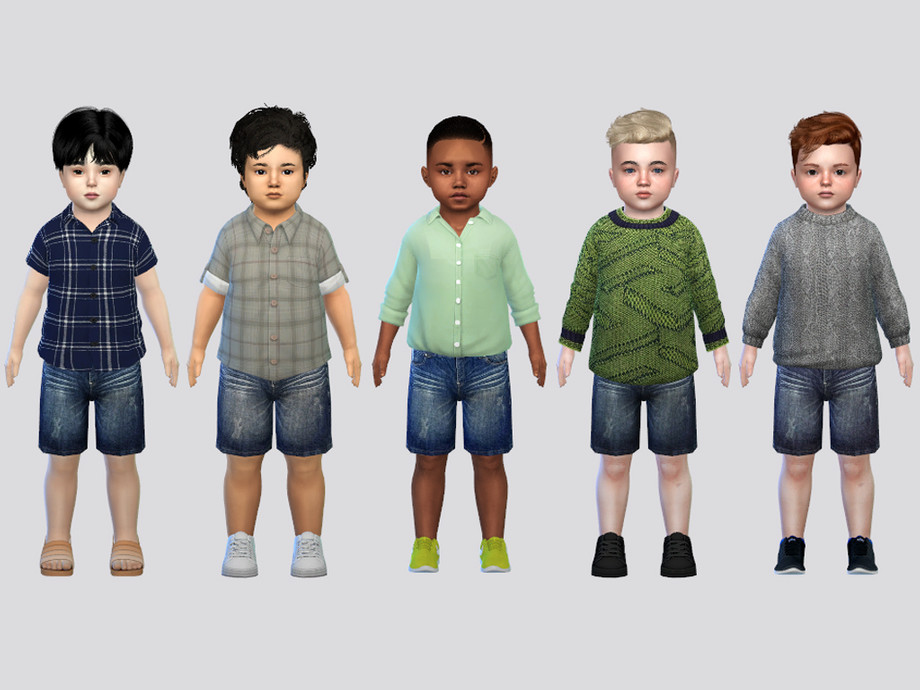 The Sims Resource | Corey Denim Short Toddler