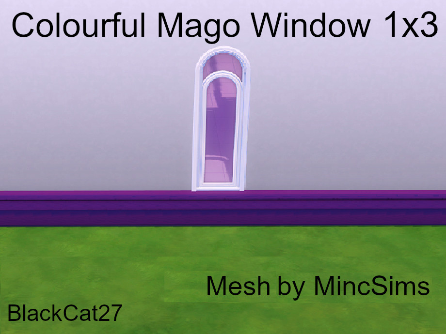 The Sims Resource | Colourful Mago Window 1x3