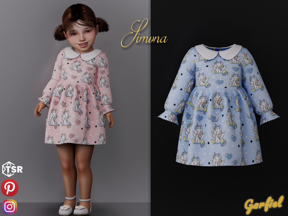 The Sims Resource | Simona - Unicorn dress