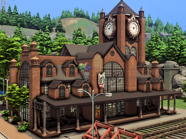 The Sims Resource | Train Station Coffee Shop