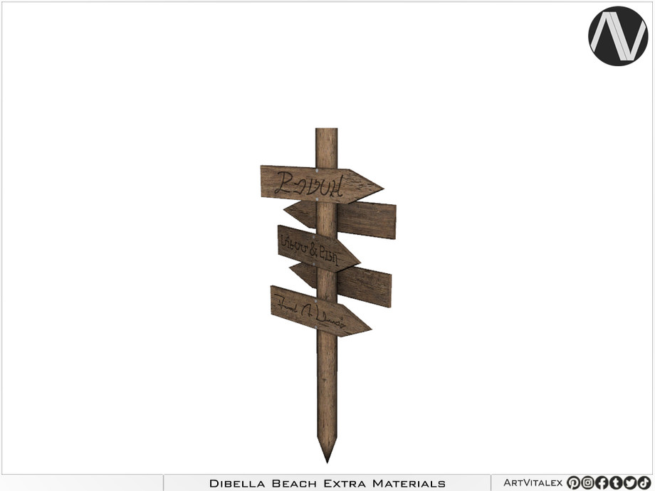 The Sims Resource | Dibella Wooden Arrow Signs