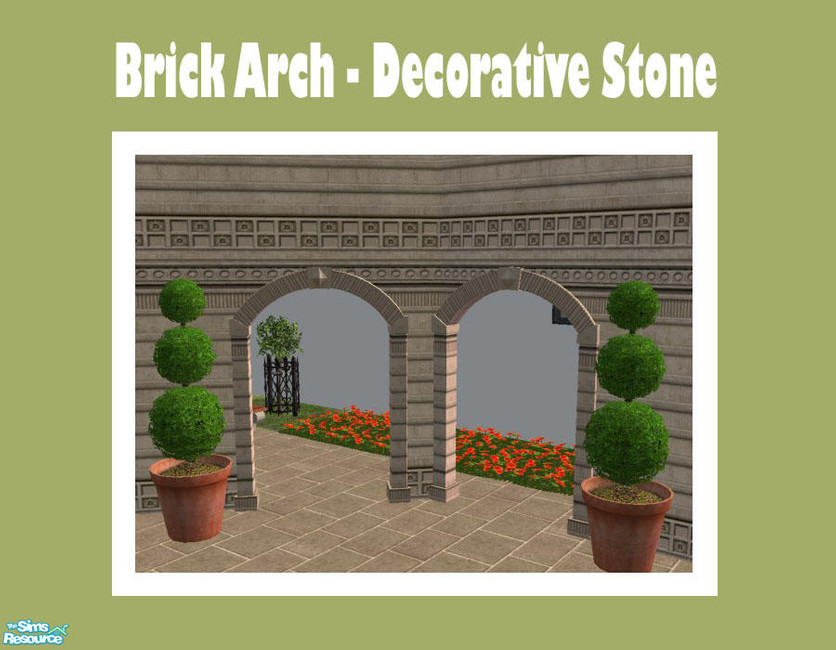 The Sims Resource - Brick Arch Decorative Stone