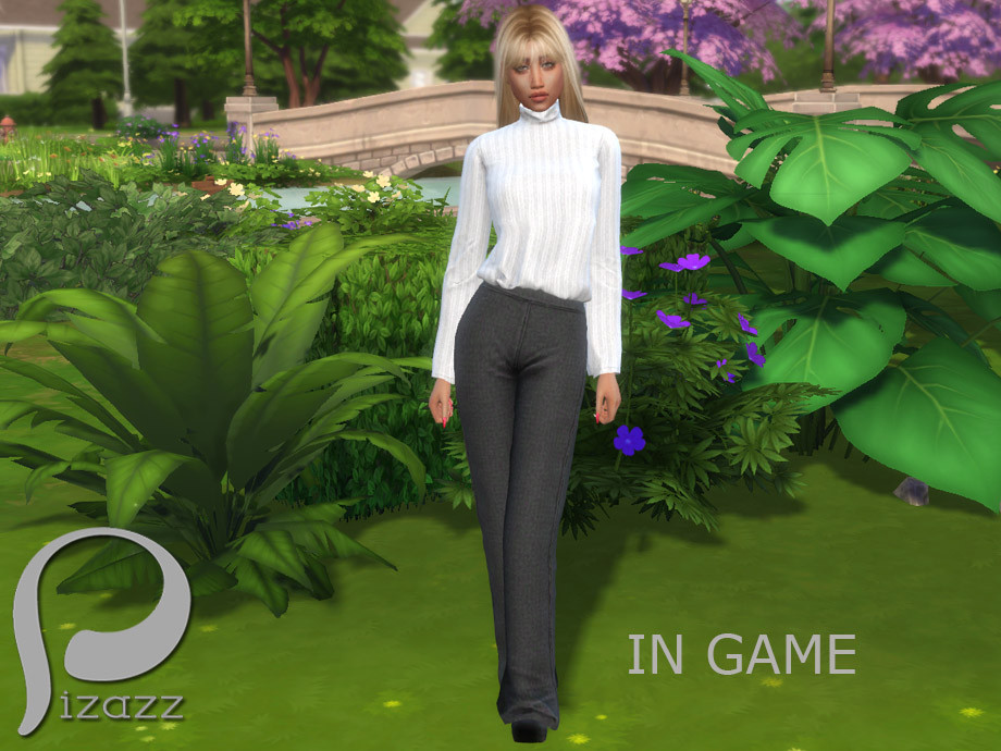 The Sims Resource - Ribbed long sleeve top