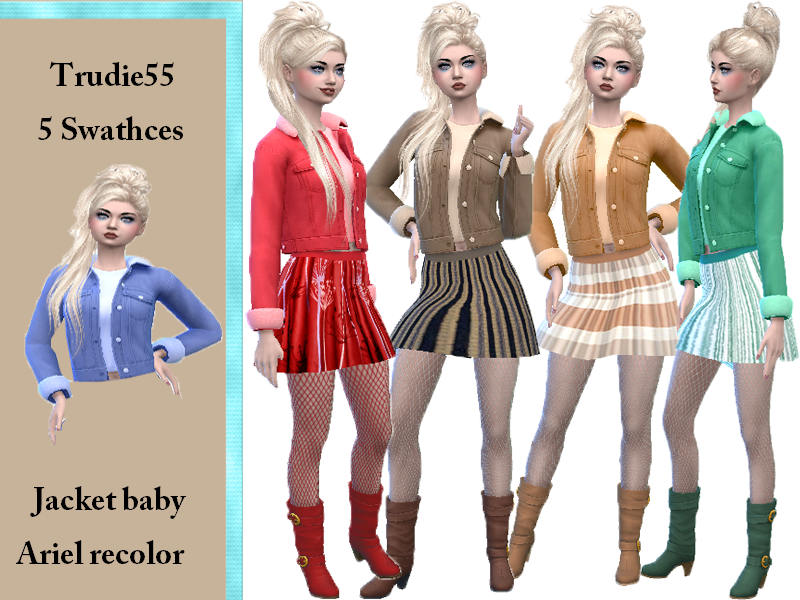 The Sims Resource | Jacket baby Ariel recolor