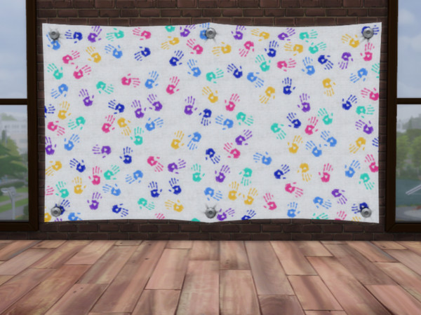 The Sims Resource | Hand Painted Banner - White