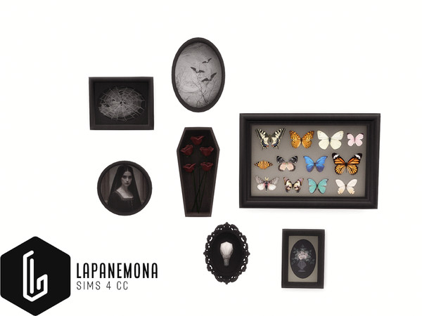 The Sims Resource | Lazy wall decor - Very goth set