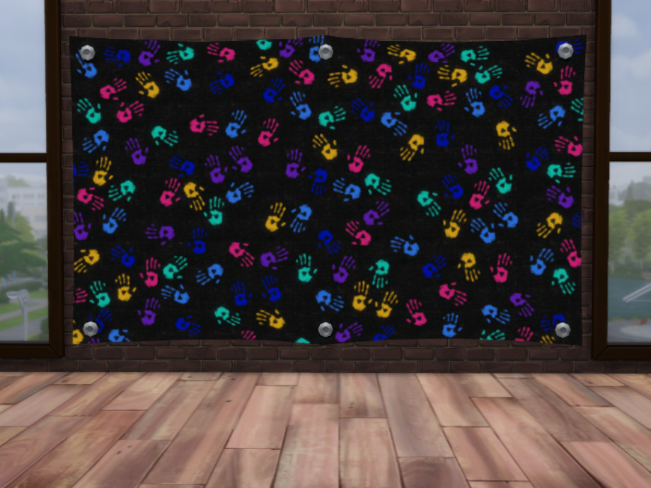 The Sims Resource | Hand Painted Banner - Black