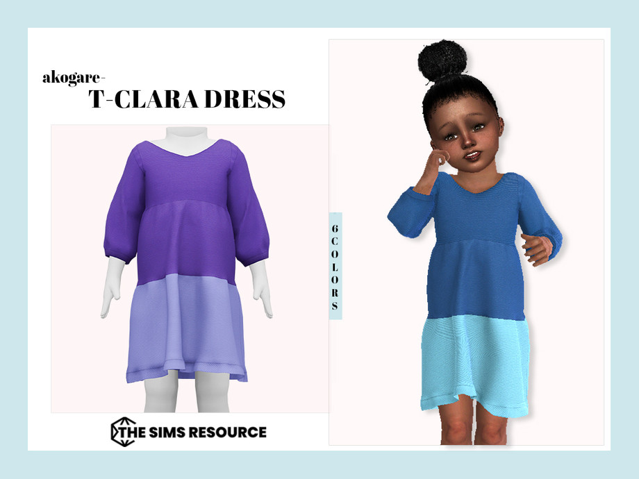The Sims Resource | T-Clara Dress