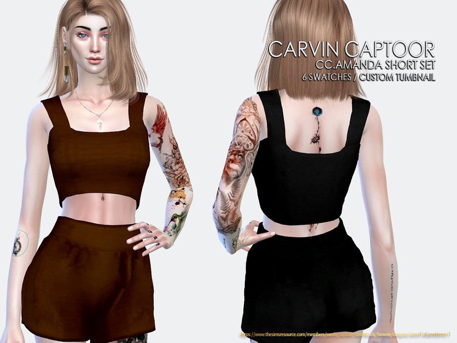 The Sims Resource | CC.Amanda Set Short