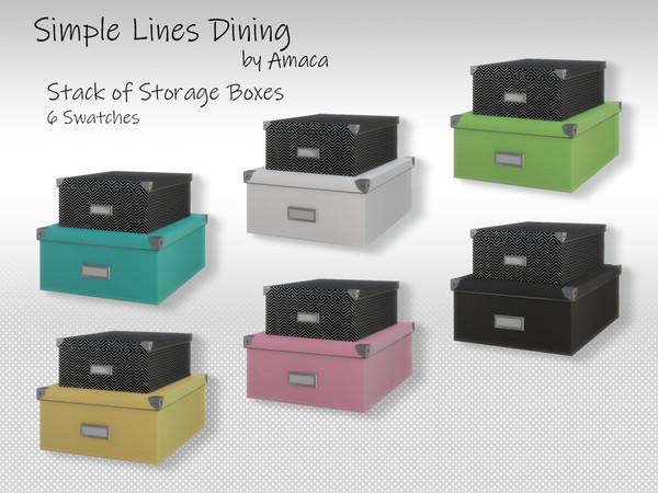 The Sims Resource | Simple Lines Dining - Stack of storage boxes