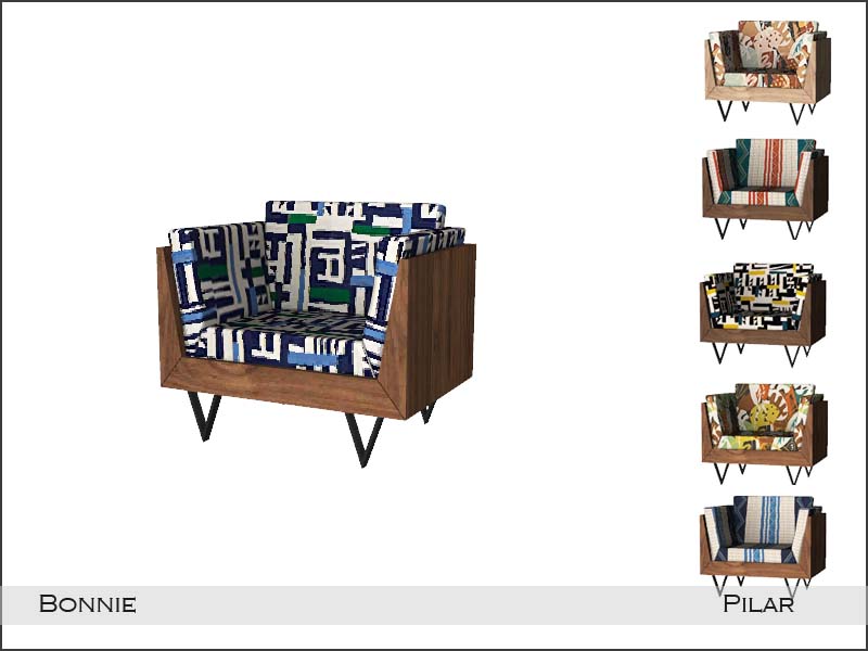 The Sims Resource | Pilar Bonnie LivingChair Recolor