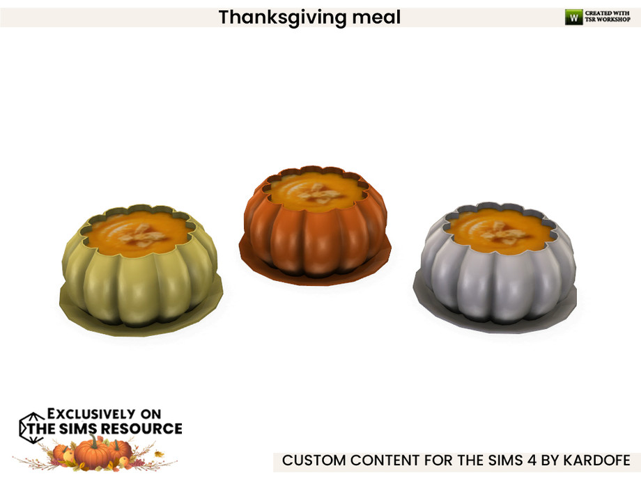 The Sims Resource | kardofe_Thanksgiving meal_Soup bowl
