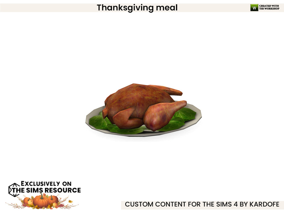 The Sims Resource | kardofe_Thanksgiving meal_Turkey