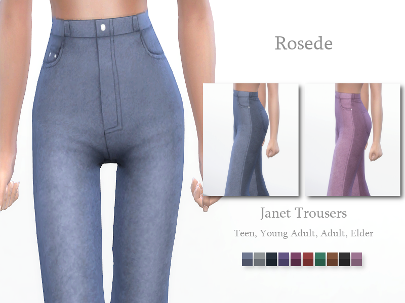 The Sims Resource | Janet Trousers