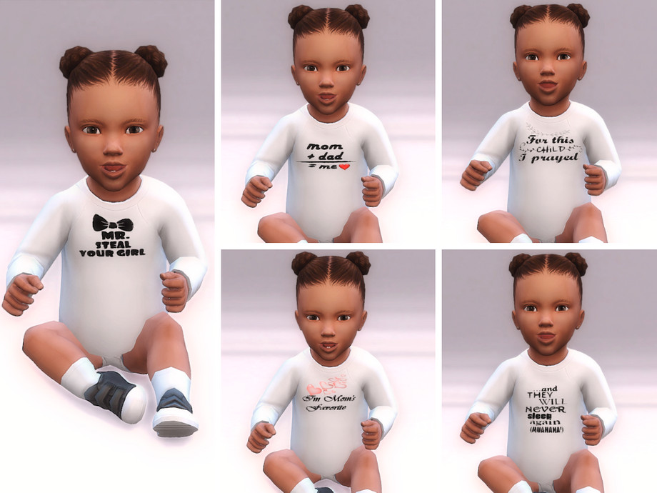 The Sims Resource | NLS Quote Onesies 1.3