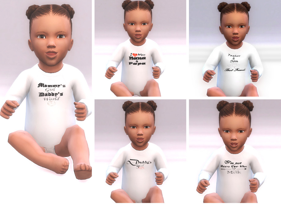 The Sims Resource | NLS Quote Onesies 1.1