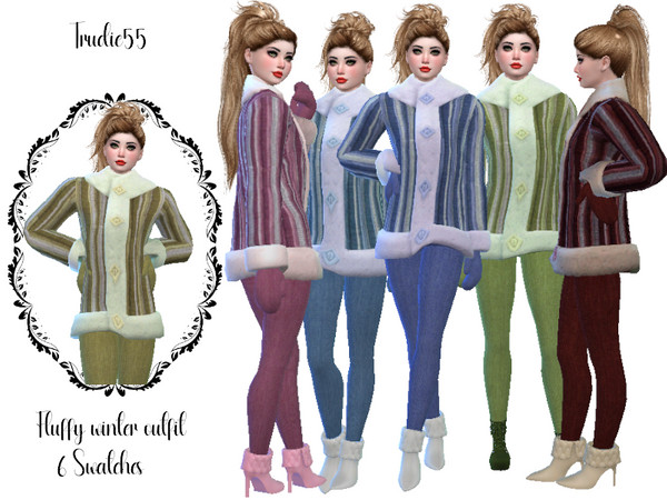 The Sims Resource | Fluffy winter outfit