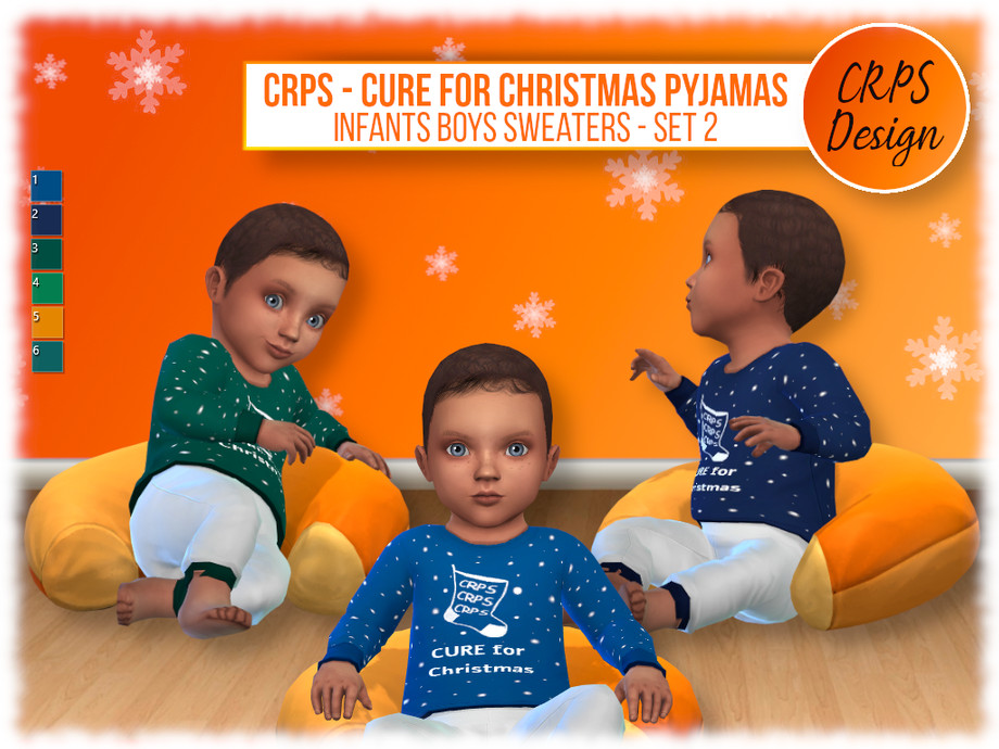 The Sims Resource | CRPS Christmas PJ boys top 2.package