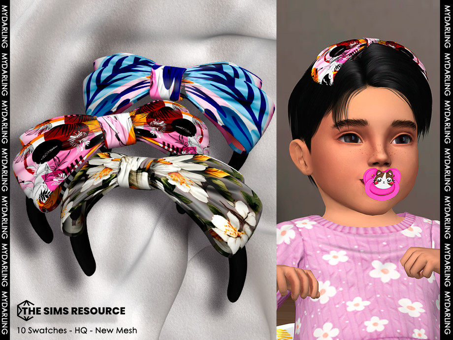 The Sims Resource | large bow headband NA396 Infant