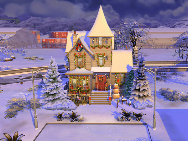 The Sims Resource | Christmas Cottage no cc