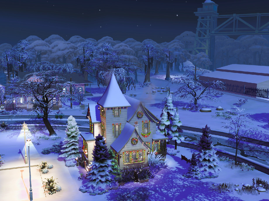 The Sims Resource | Christmas Cottage no cc