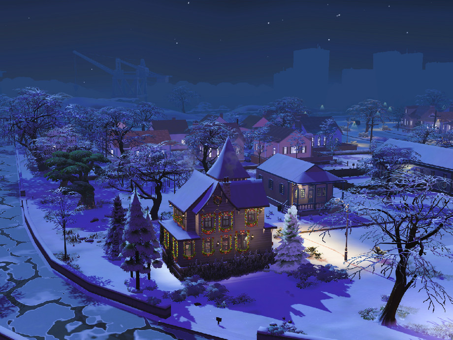 The Sims Resource | Christmas Cottage no cc
