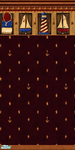 The Sims Resource | Nautical Wall and Floor Set - Country Nautical ...