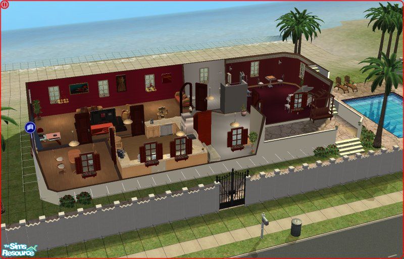 The Sims Resource | Mediterranean Beach House