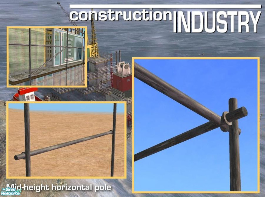 The Sims Resource - Scaffold Pole (middle height)
