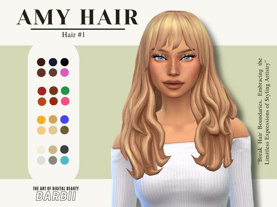 The Sims Resource | Amy Hair