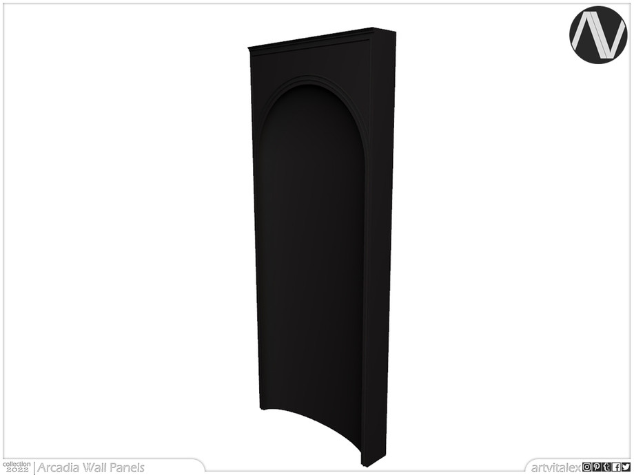 The Sims Resource | Arcadia Wall Panel Arch Niche Tall
