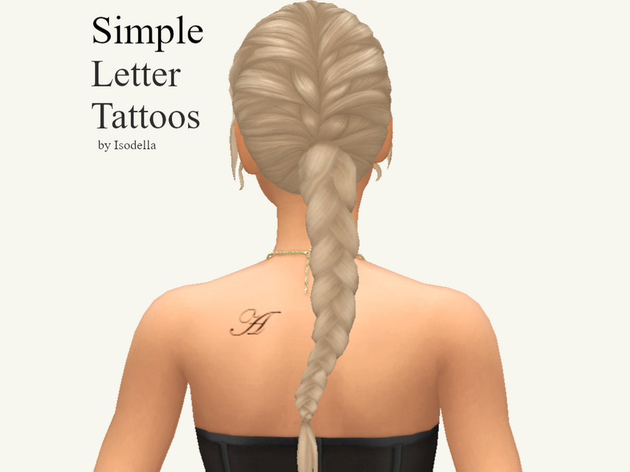 The Sims Resource | Simple Letter Tattoos