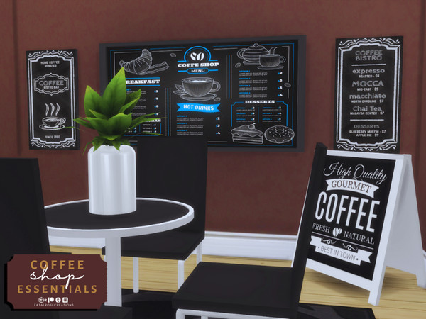 The Sims Resource | FRC Modern Short Vased Plant [The Coffee Shop ...