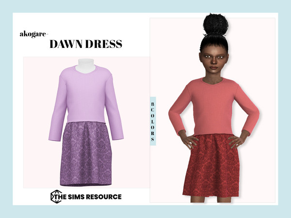 The Sims Resource | Dawn Dress